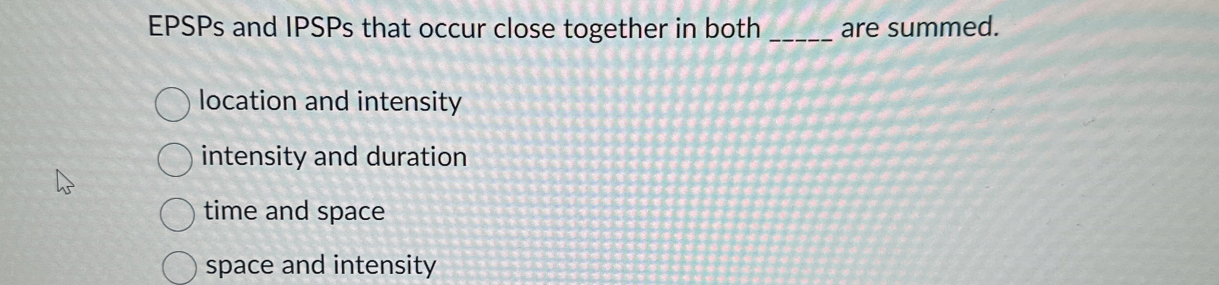 Solved EPSPs and IPSPs that occur close together in bothare | Chegg.com