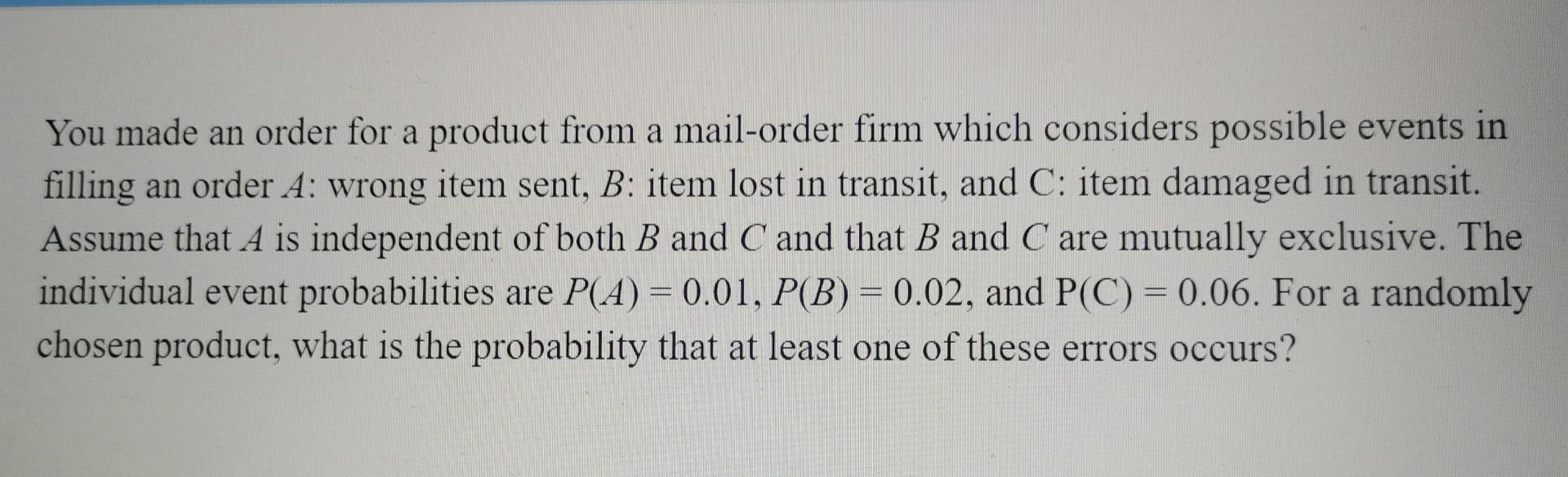 Solved As a warehouse manager, it is your responsibility to | Chegg.com