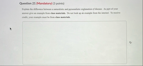 Solved Question 21 (Mandatory) (3 ﻿points)Explain the | Chegg.com