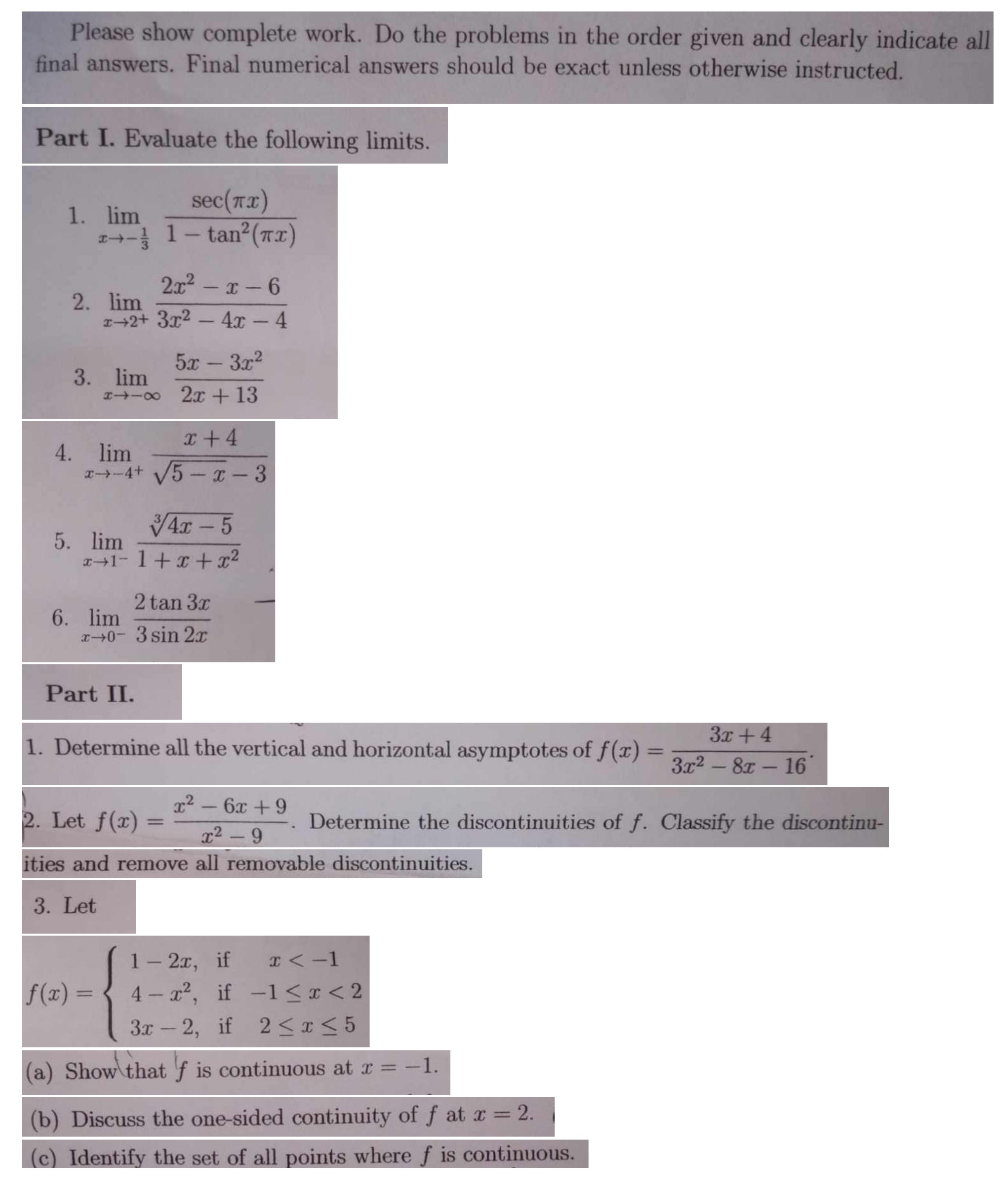 Solved Please answer all the item in this practice problem | Chegg.com