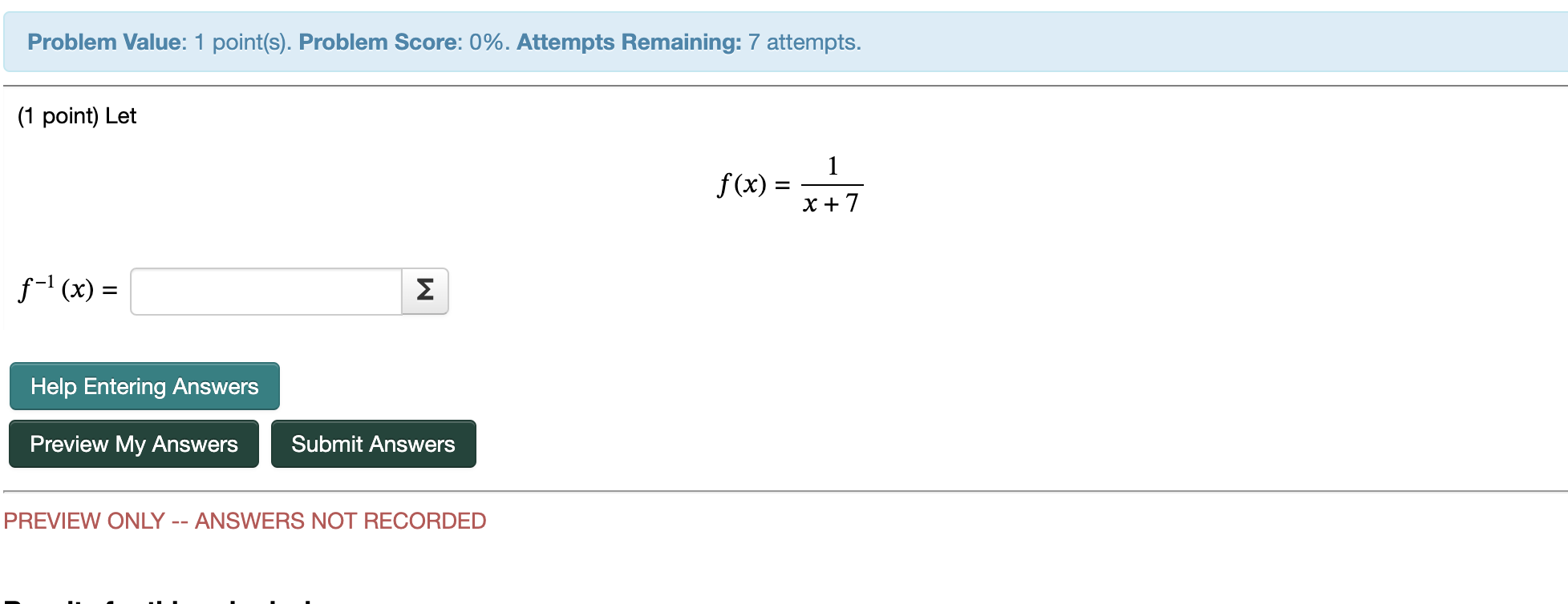 Solved Problem Value: 1 ﻿point(s). ﻿Problem Score: 0%. | Chegg.com