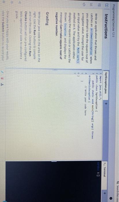 Solved Search this cou Programming Exercise 125 B | Chegg.com