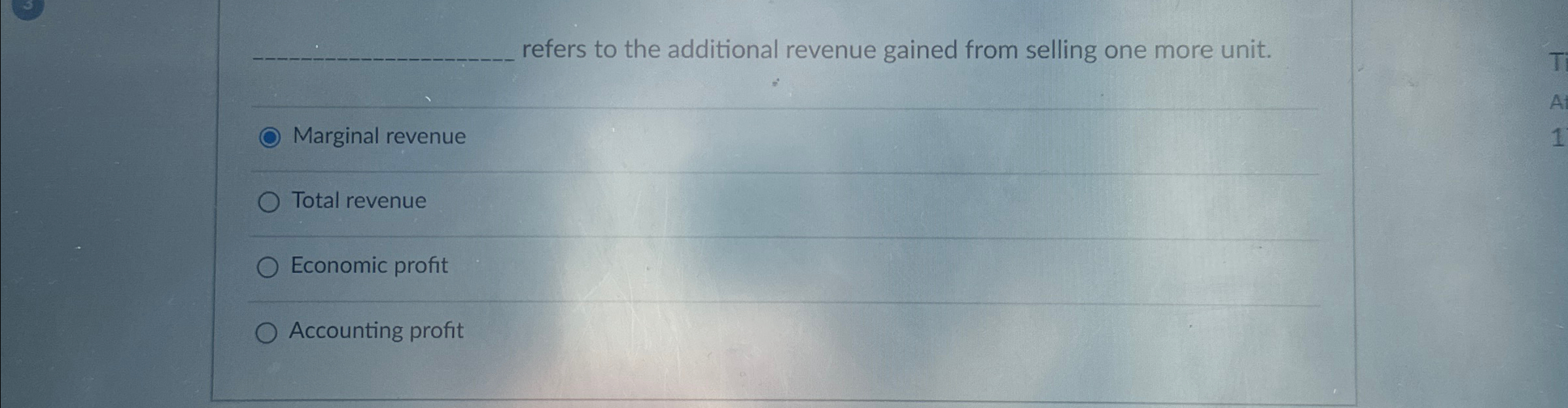 Solved q, ﻿refers to the additional revenue gained from | Chegg.com