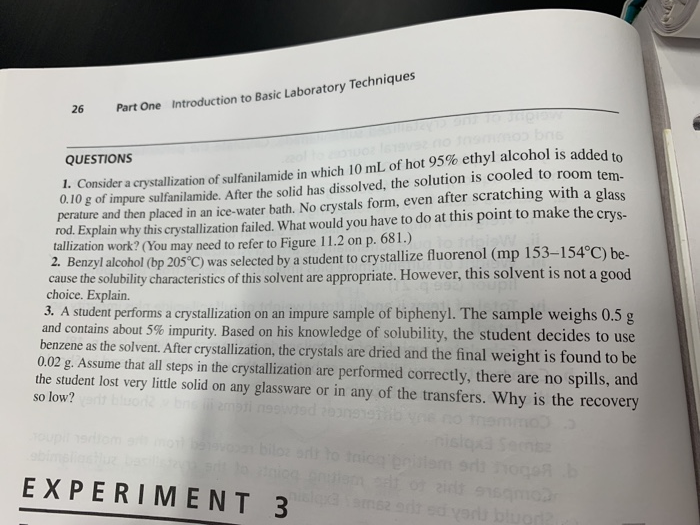 Solved 26 Part One Introduction to Basic Laboratory Techn | Chegg.com