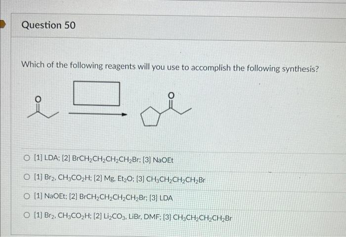 Solved Which of the following reagents will you use to | Chegg.com