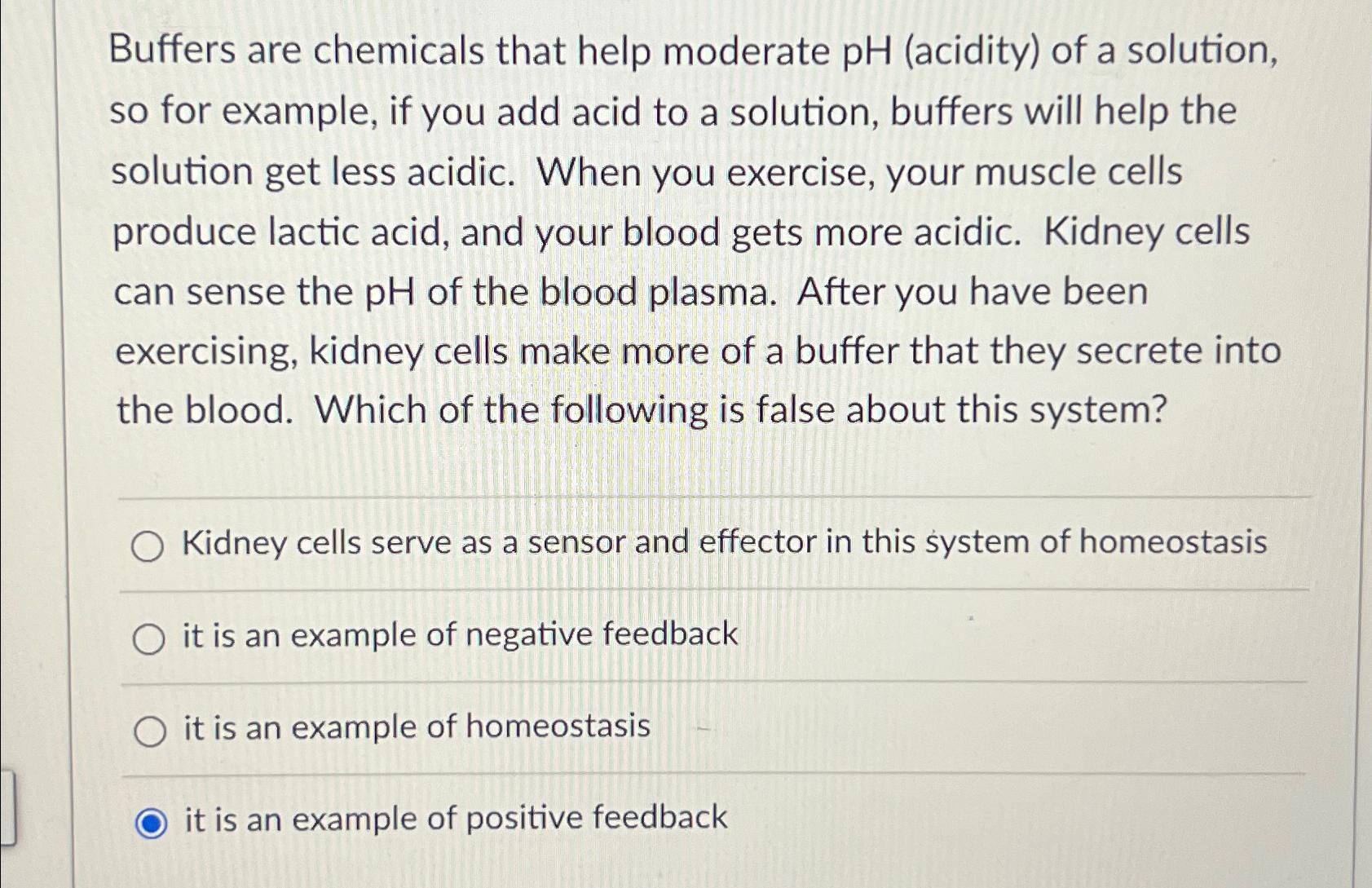 Solved Buffers are chemicals that help moderate pH (acidity) | Chegg.com
