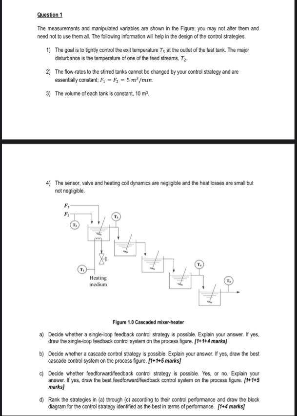 Question 1The measurements and manipulated variables | Chegg.com