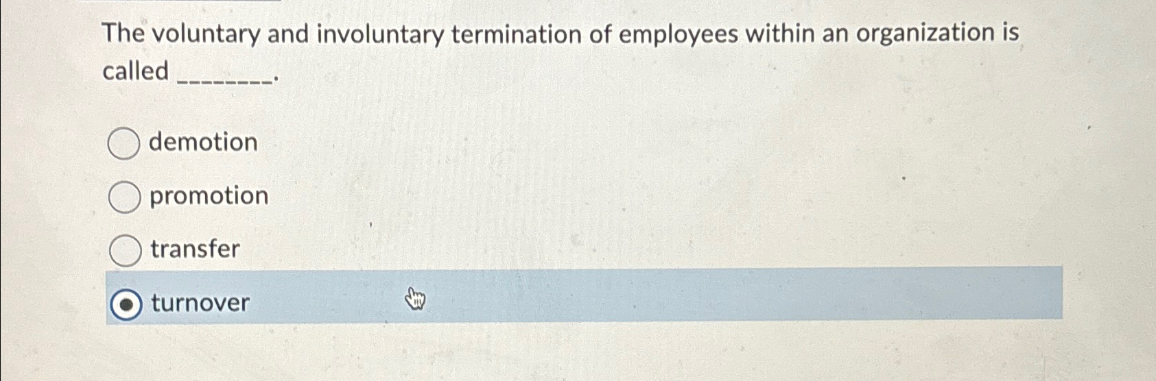 Solved The voluntary and involuntary termination of | Chegg.com