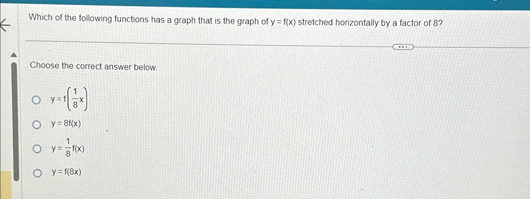 Solved Which of the following functions has a graph that is | Chegg.com