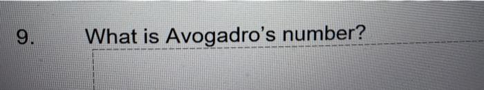 Solved What is Avogadro's number? | Chegg.com
