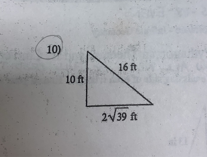 Solved state if this is or isnt a right triangle with proof | Chegg.com