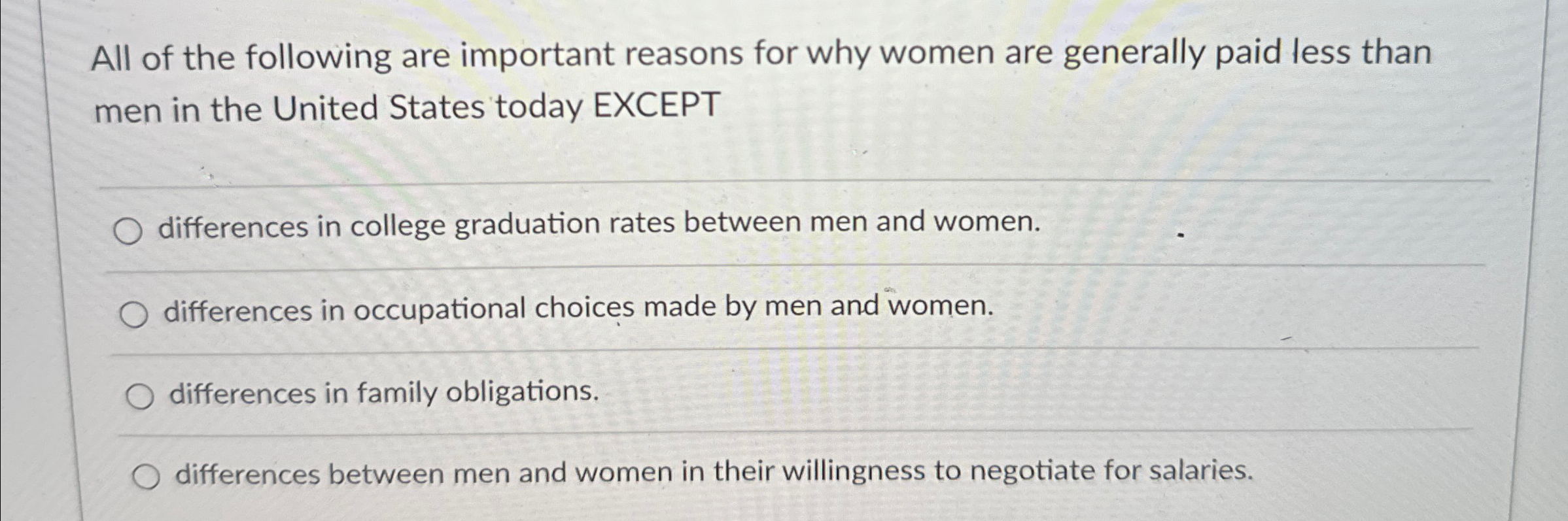 Solved All of the following are important reasons for why | Chegg.com
