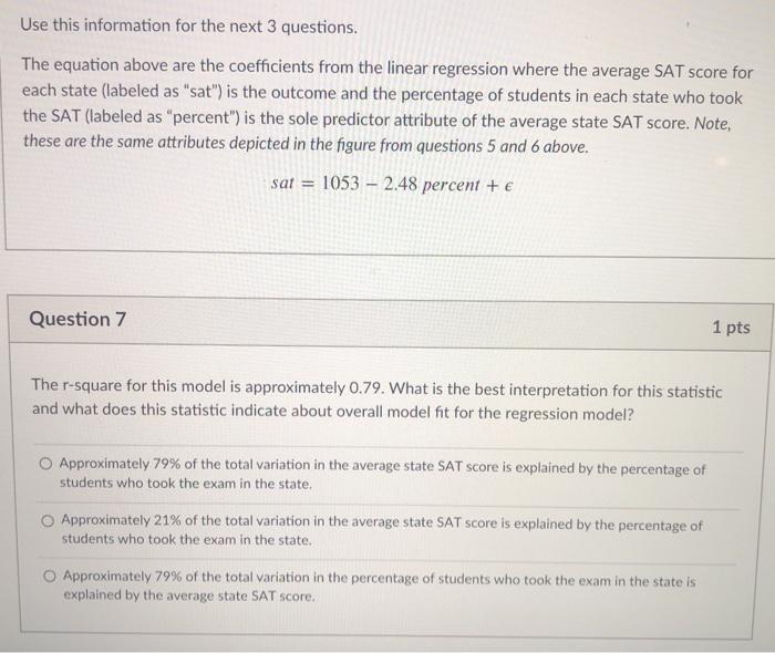 Solved Use this information for the next 3 questions. The | Chegg.com