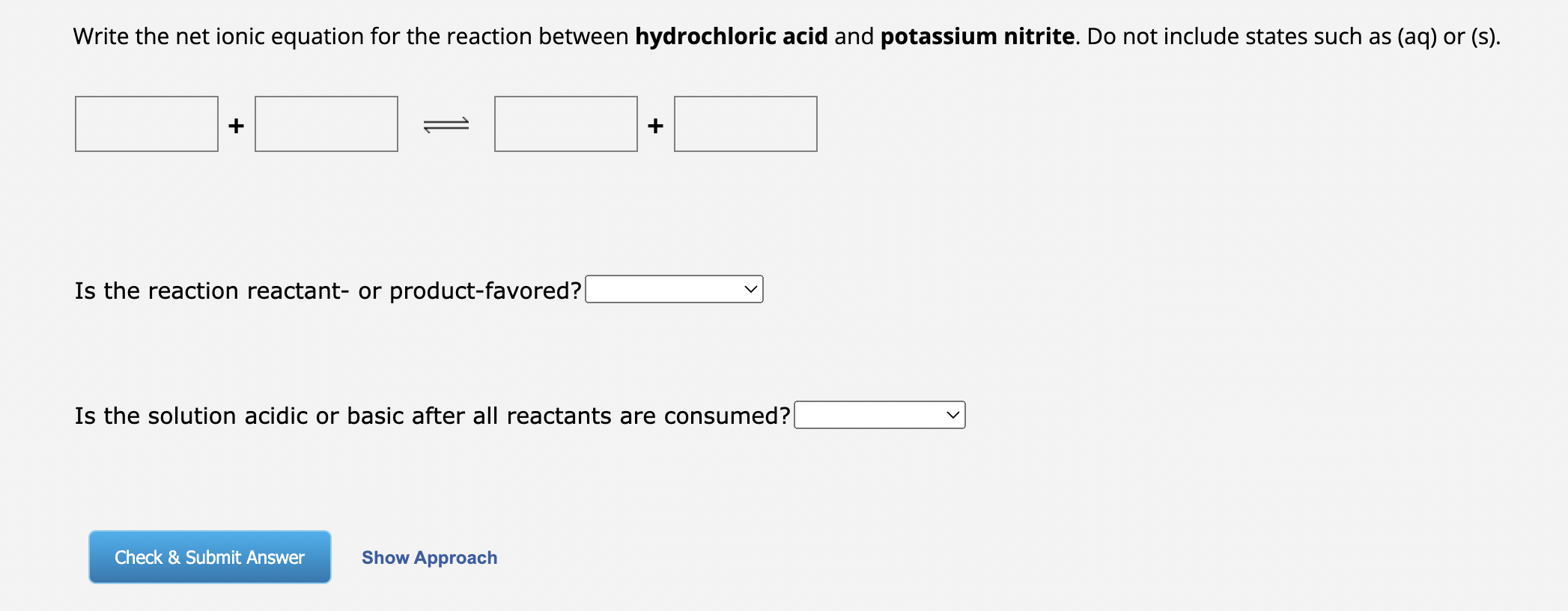 Solved Write the net ionic equation for the reaction between | Chegg.com