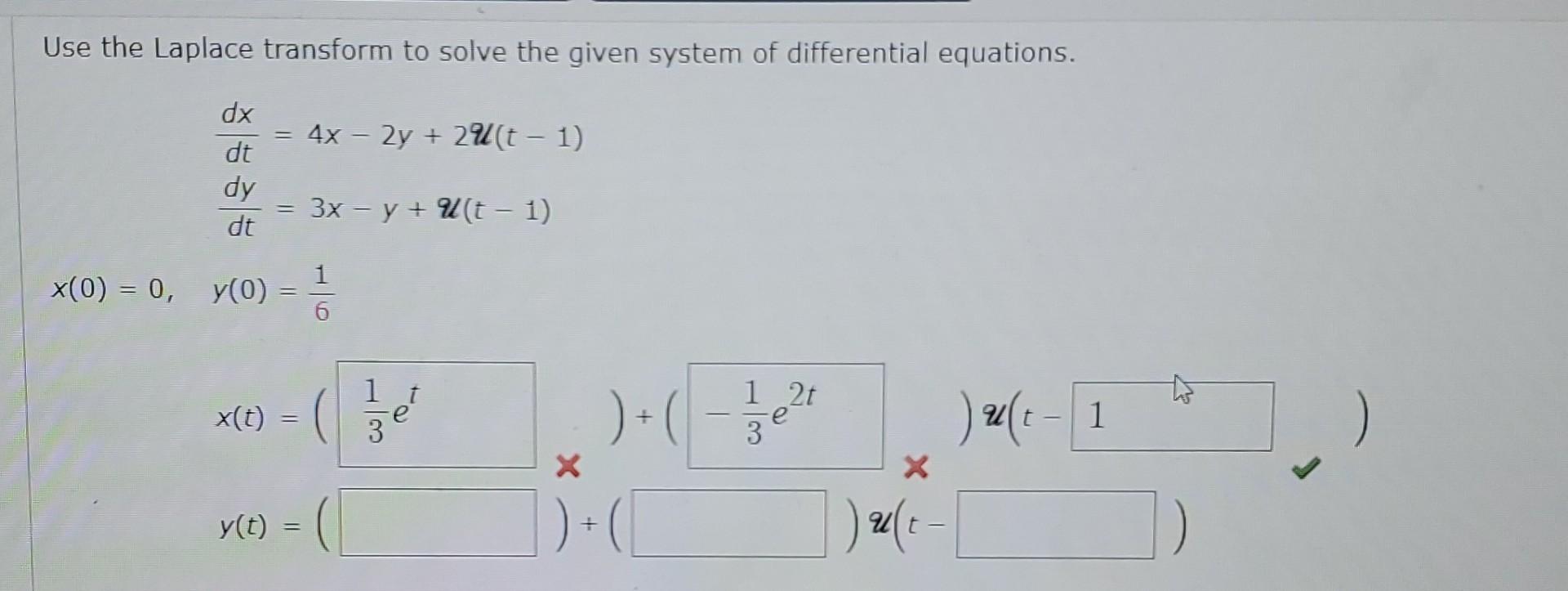 Solved Use the Laplace transform to solve the given system | Chegg.com