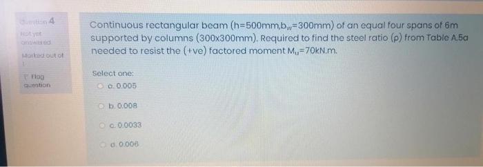 Solved Sition 4 Continuous rectangular beam | Chegg.com
