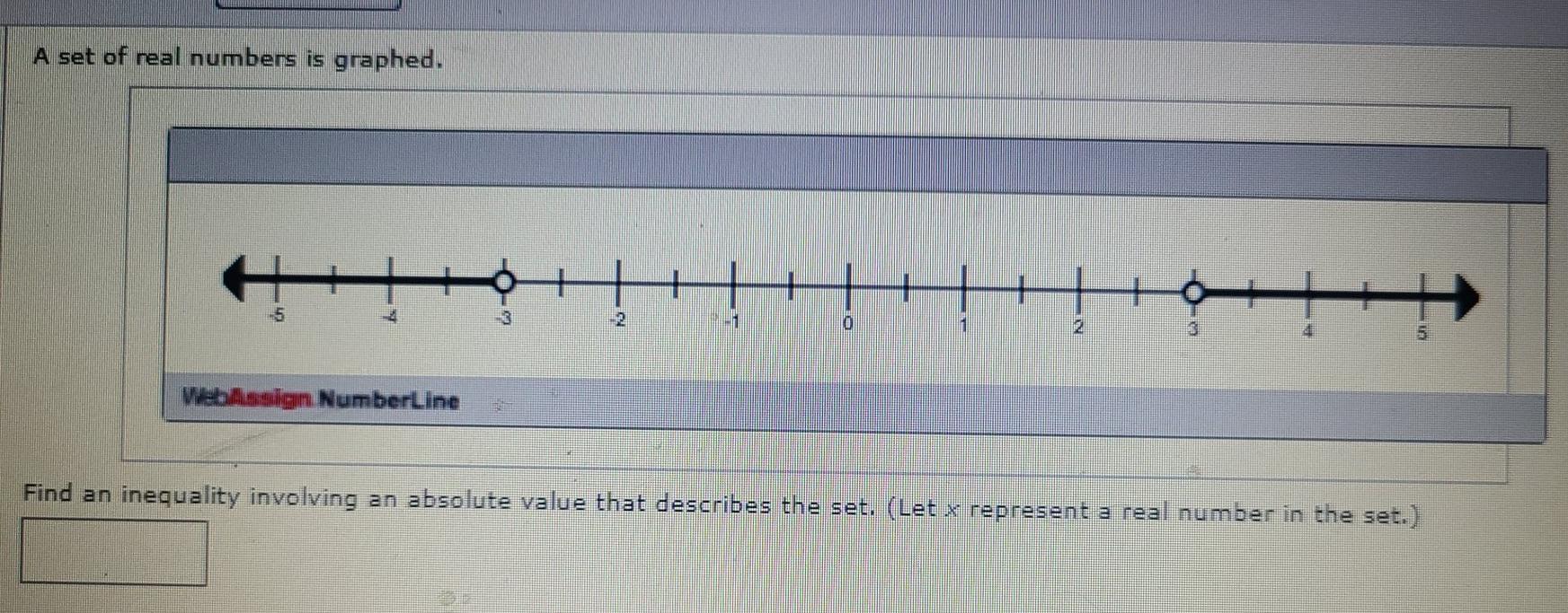 Solved A set of real numbers is graphed. 2 0 2 Websligaon | Chegg.com