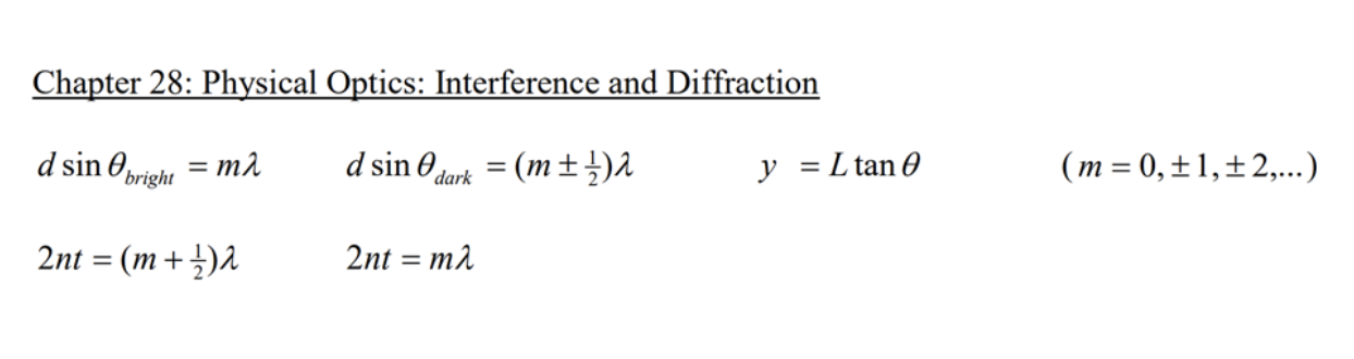 Solved Chapter 28: Physical Optics: Interference and | Chegg.com