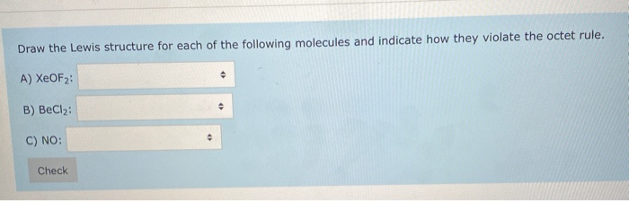 Solved options for each :A) electron deficient B) Expanded | Chegg.com