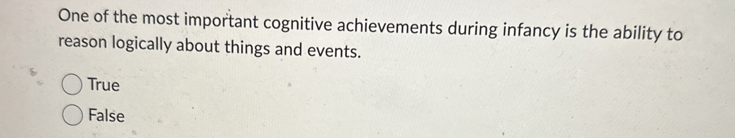 Solved One of the most important cognitive achievements | Chegg.com
