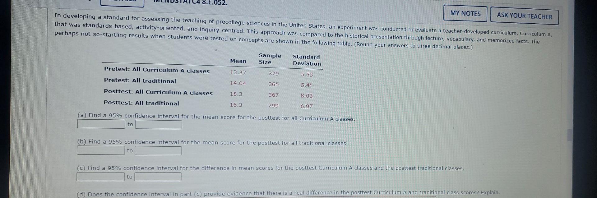 Solved In developing a standard for assessing the teaching | Chegg.com
