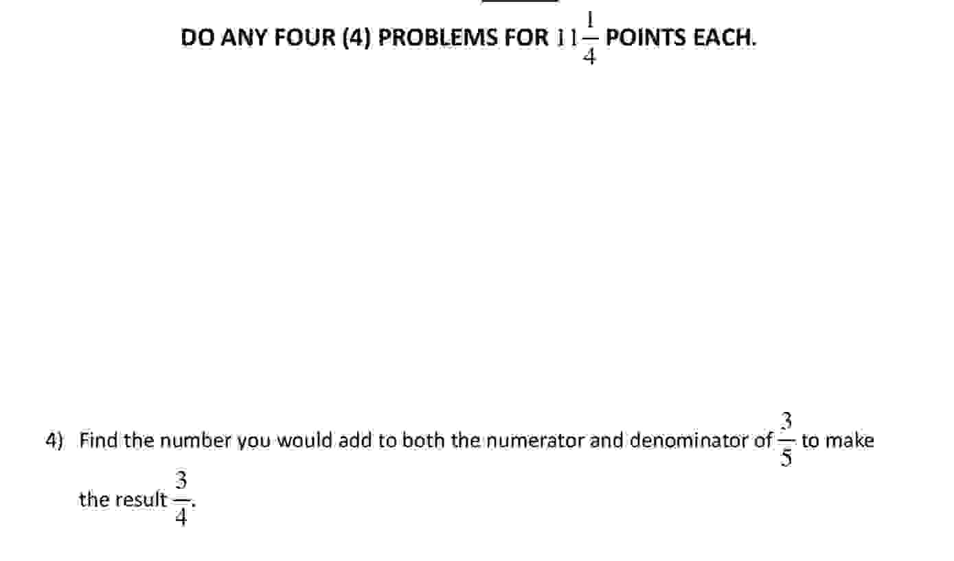 Solved DO ﻿ANY FOUR (4) ﻿PROBLEMS FOR 1114 ﻿POINTS EACH.Find | Chegg.com