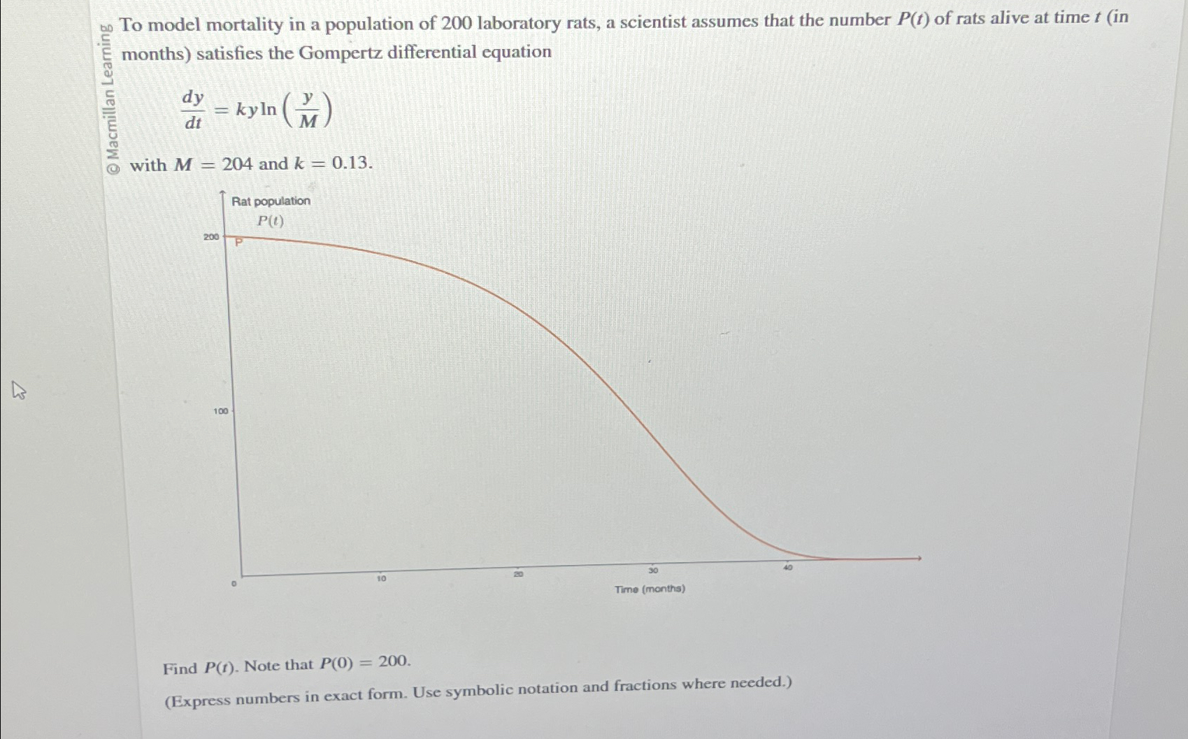 Solved To model mortality in a population of 200 ﻿laboratory | Chegg.com