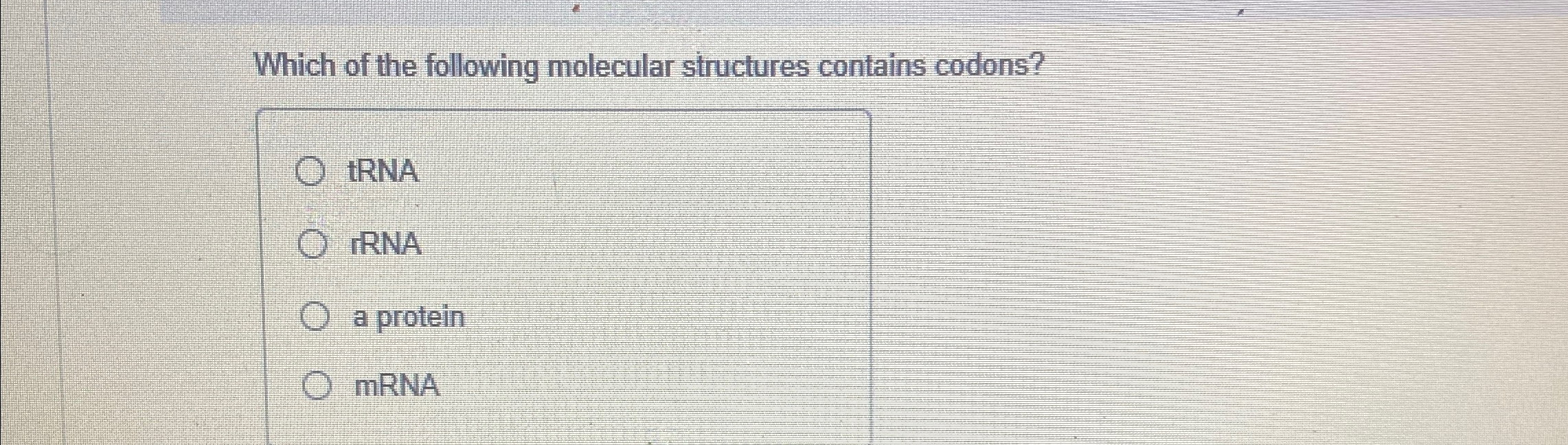Solved Which of the following molecular structures contains | Chegg.com
