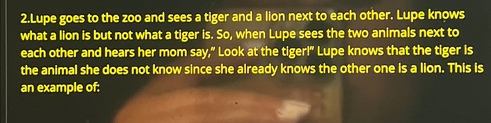 2.Lupe goes to the z00 ﻿and sees a tiger and a lion | Chegg.com