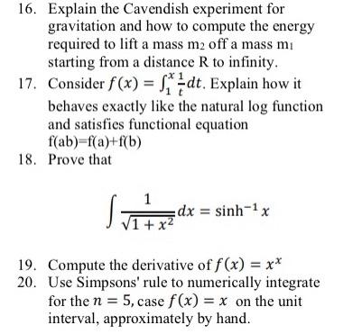 Solved 16. Explain the Cavendish experiment for gravitation | Chegg.com