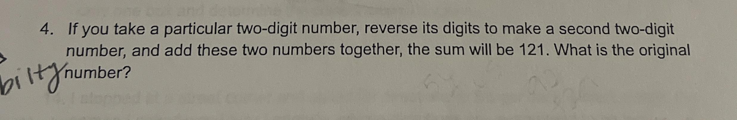 If you take a particular two-digit number, reverse | Chegg.com