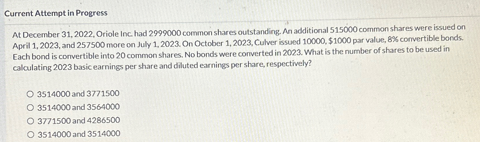 Solved Current Attempt in ProgressAt December 31, 2022, | Chegg.com
