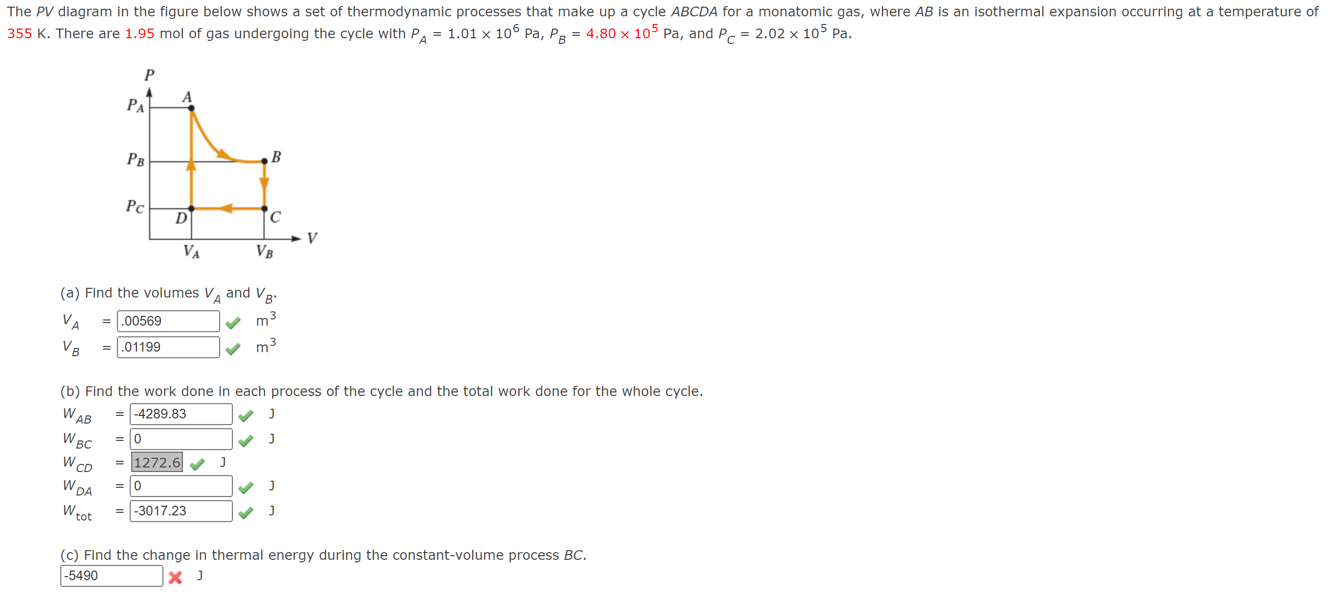 Solved The PV ﻿diagram in the figure below shows a set of | Chegg.com