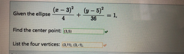 Solved Write the equation of the ellipse 25x2 +9y2 - 50x + | Chegg.com