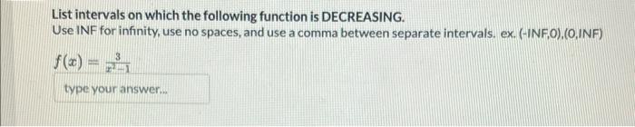 Solved List intervals on which the following function is | Chegg.com