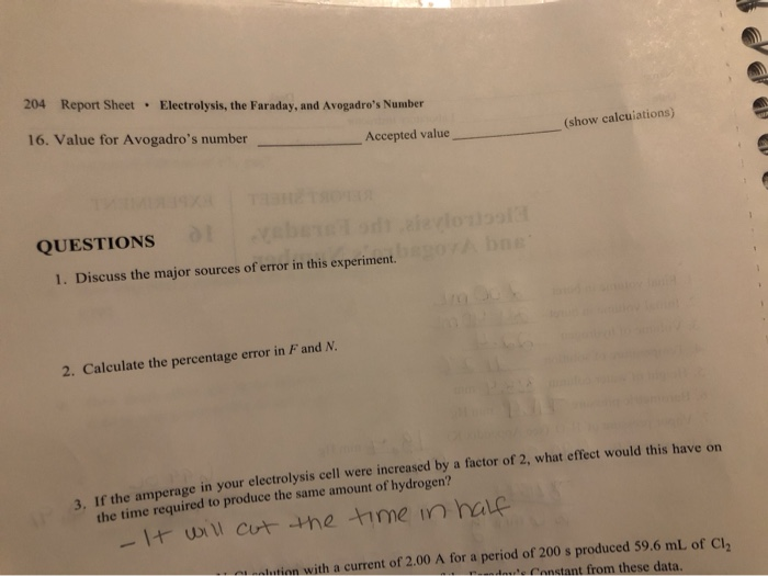 Solved Name Date Laboratory Instructor REPORT SHEET | Chegg.com