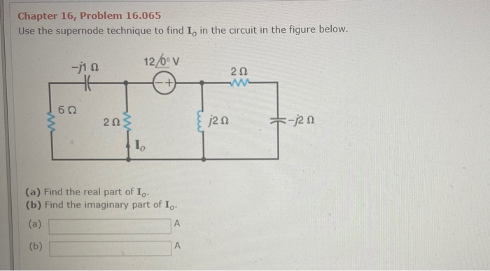 Solved Chapter 16, Problem 16.065 Use the supernode | Chegg.com