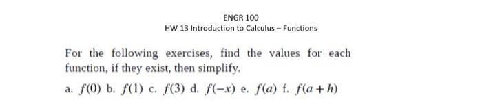 Solved For the following exercises, find the values for each | Chegg.com