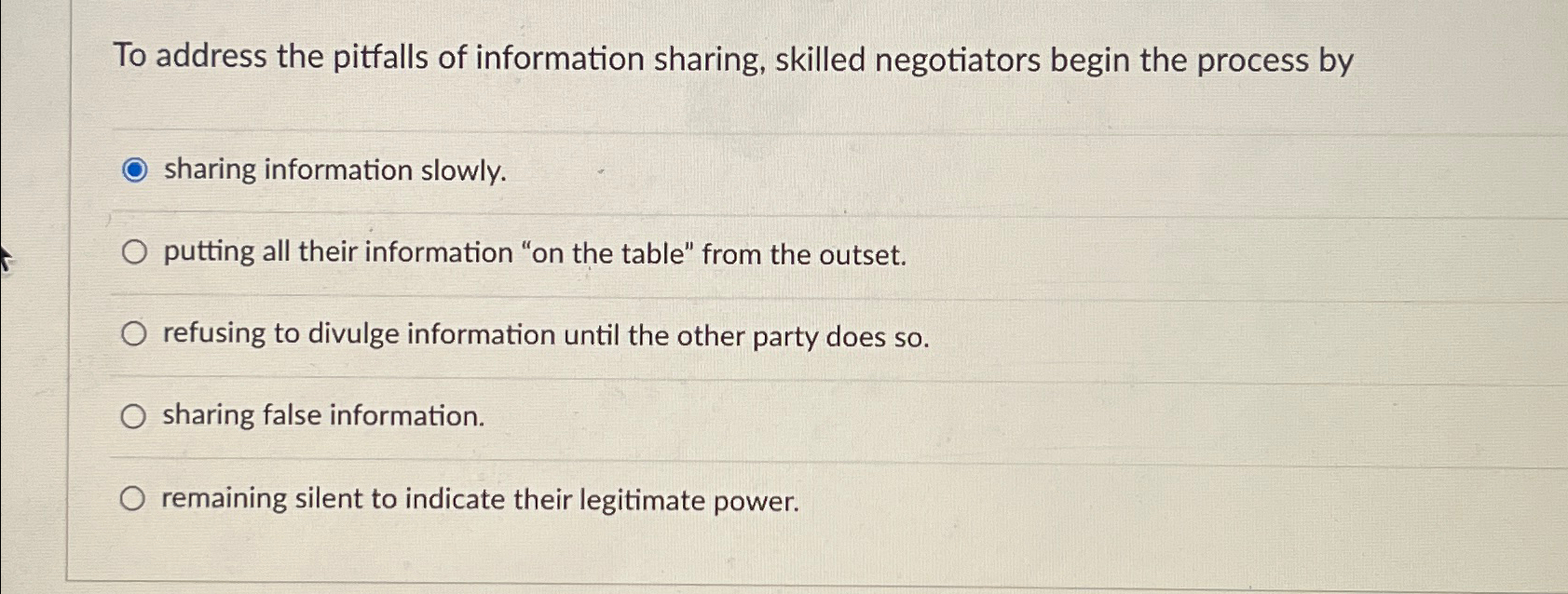 Solved To address the pitfalls of information sharing, | Chegg.com
