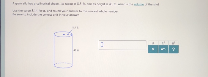 Solved A grain silo has a cylindrical shape. Its radius is | Chegg.com