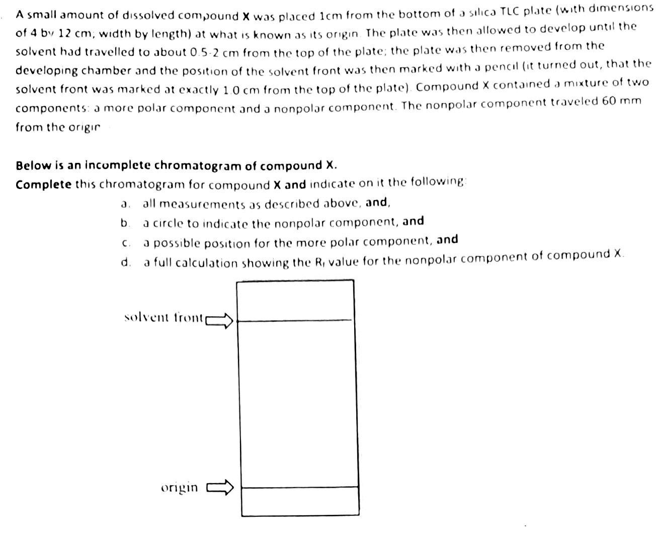 Solved A small amount of dissolved compound X was placed lcm | Chegg.com
