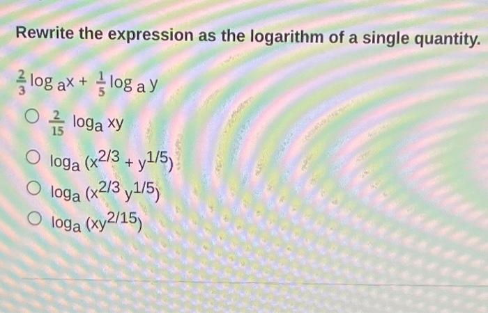 Solved Rewrite the expression as the logarithm of a single | Chegg.com