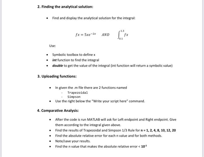 2. Finding the analytical solution: - Find and | Chegg.com