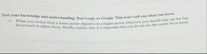 Solved Test your know ledge and anderstanding. Don"t copy or | Chegg.com