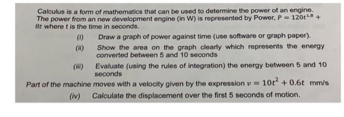 Solved Calculus is a form of mathematics that can be used to | Chegg.com