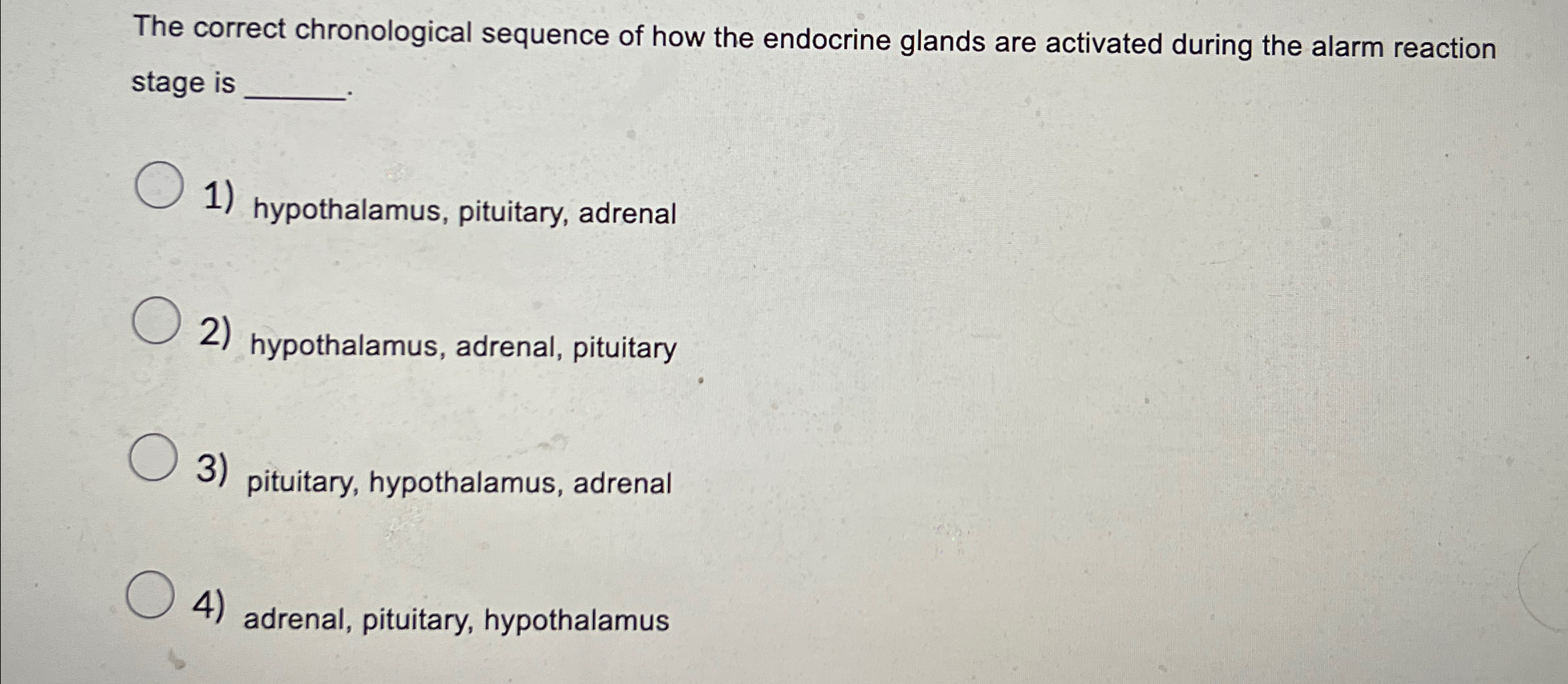Solved The correct chronological sequence of how the | Chegg.com