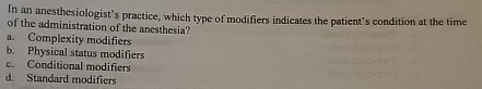 Solved In an anesthesiologist's practice, which type of | Chegg.com