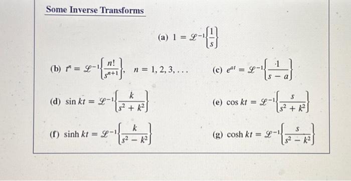 Solved Use appropriate algebra and Theorem 7.2.1 to find the | Chegg.com
