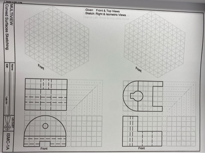 Solved sketch right and isometric views for those two parts. | Chegg.com