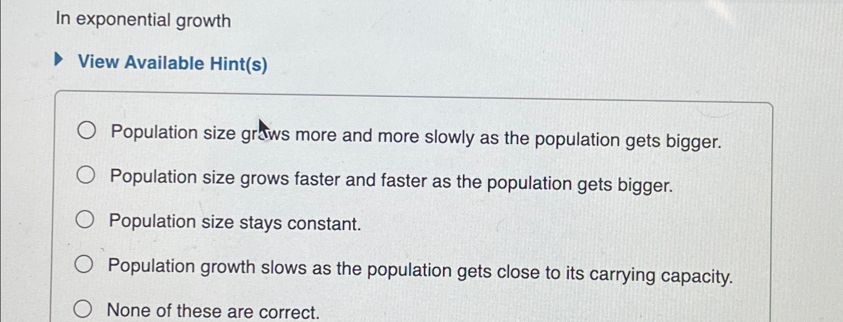 Solved In exponential growthView Available Hint(s)Population | Chegg.com